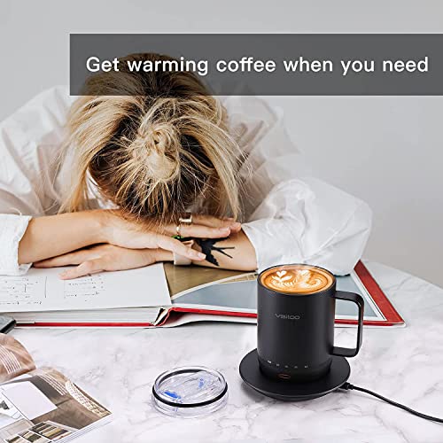 vsitoo S3 Pro Temperature Control Smart Mug, Coffee Mug Warmer for Desk Home Office, App Controlled Heated Coffee Cup, Self Heating Coffee Mug Improved Design- 14 oz