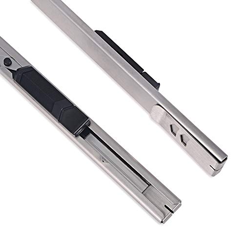 Gomake Wrapping Paper Cutter Utility knife 9mm Stainless Steel Handled Lockable Box Cutter with 30 Degree Snap Off Blades for Vinyl Film Cutting ,Craft Knife,Window Tint Gift Wrap Cutter