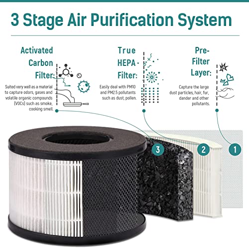 Slevoo Air Purifiers for Home with Aromatherapy, H13 True HEPA Air Purifier, Quiet Air Cleaner for Dust, Smoke, Pets Dander, Pollen, Odors - Ozone Free