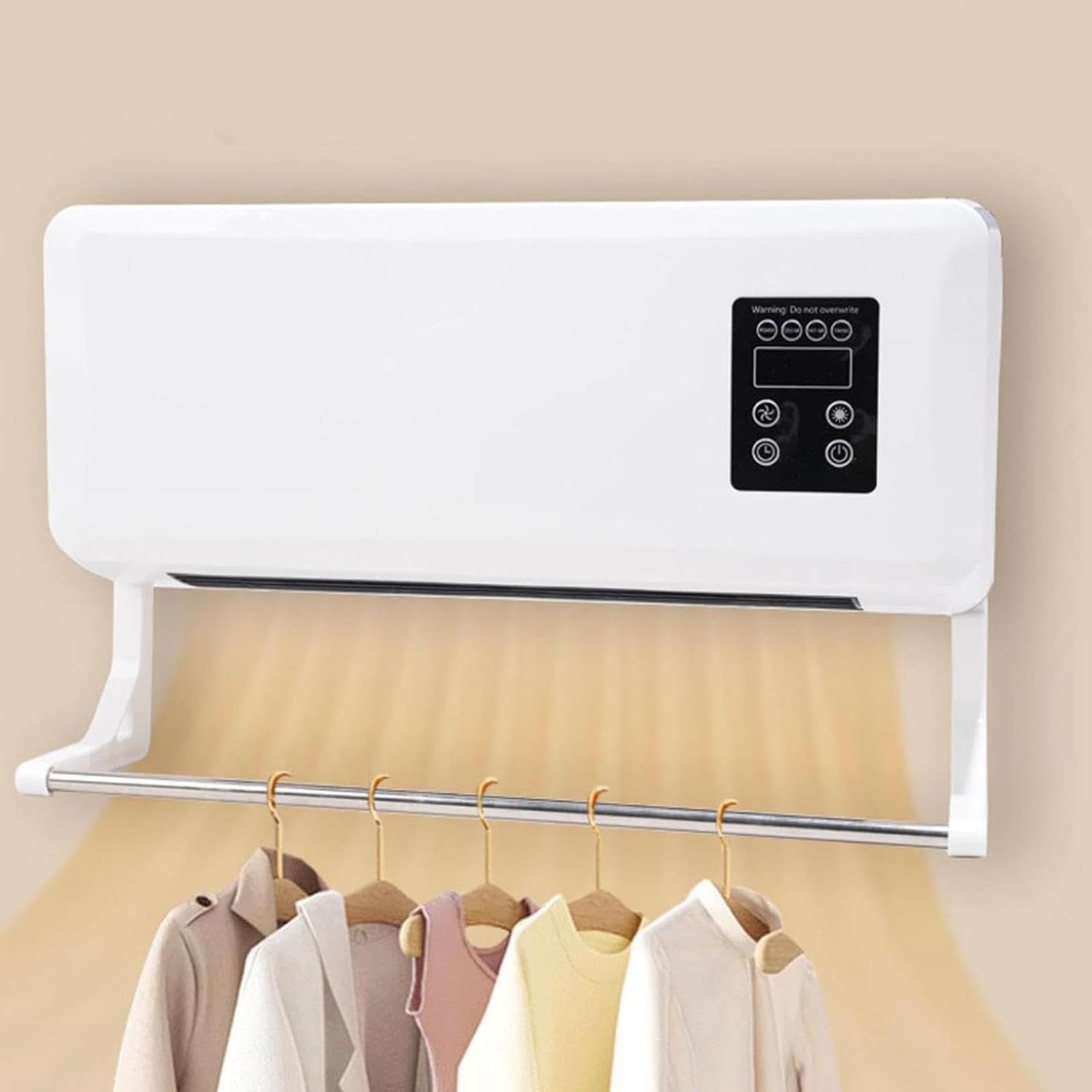 Generic 2024 Mini Split AC/Heating System, Mini Wall Mounted Air Curtain Fan 2 In 1, Wall Mounted Portable Ductless Air Conditioner Fan With Remote,for Home Apartment Office (美规110v), White
