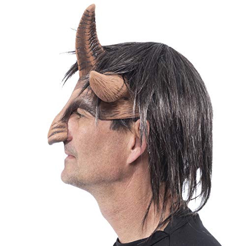 Zagone Goat Boy Mask, Horns, Nose, and Hair, Animal, Male