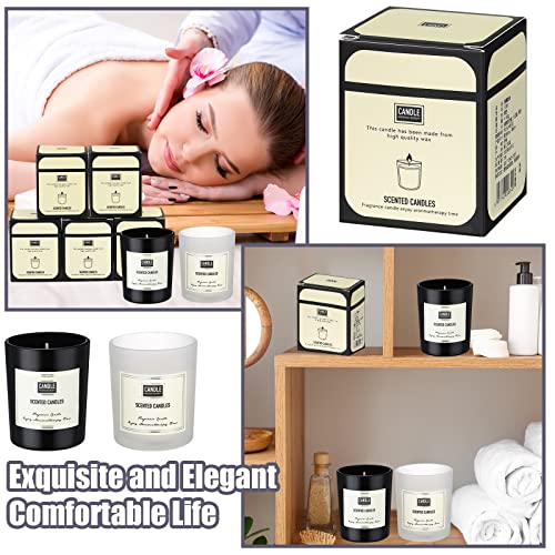 MTLEE 24 Pcs Candles for Home Scented Candles Gift Set for Women Bulk 8 Long Lasting Aromatherapy Jar Candle Soy Wax Candles for Teacher Birthday Thanksgiving Anniversary (Fresh Scent, Elegant Style)