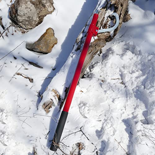 Felled Large Log Cant Hook - 48in Tree Log Roller with Aluminum Handle for Moving Logs Between 8in and 32in Diameters