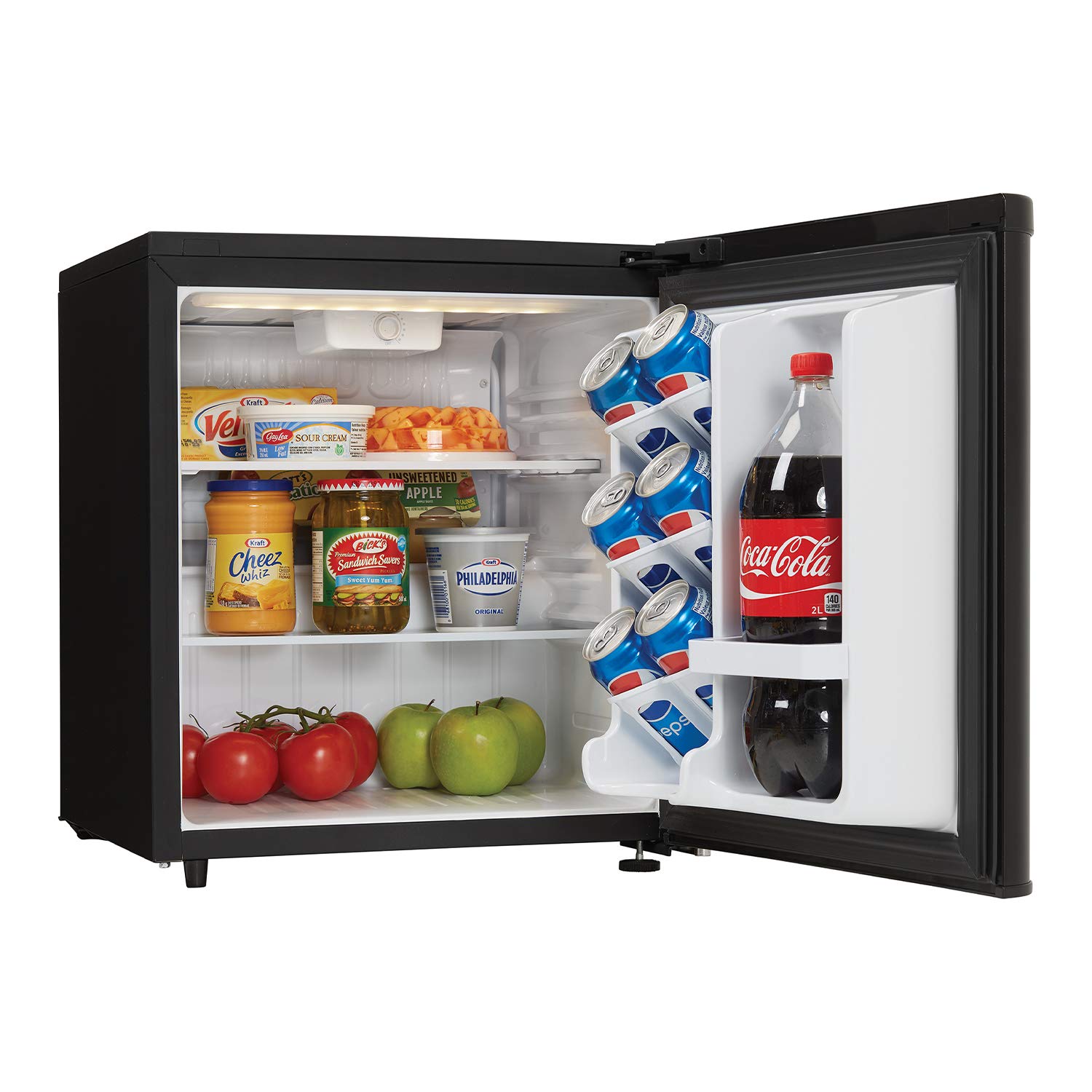 Danby DAR017A3BSLDB-6 1.7 Cu.Ft. Mini Fridge, Compact Countertop Refrigerator For Bedroom, Living Room, Kitchen, Office, Desk, E-Star Rated In Fingerprint Free Stainless Finish