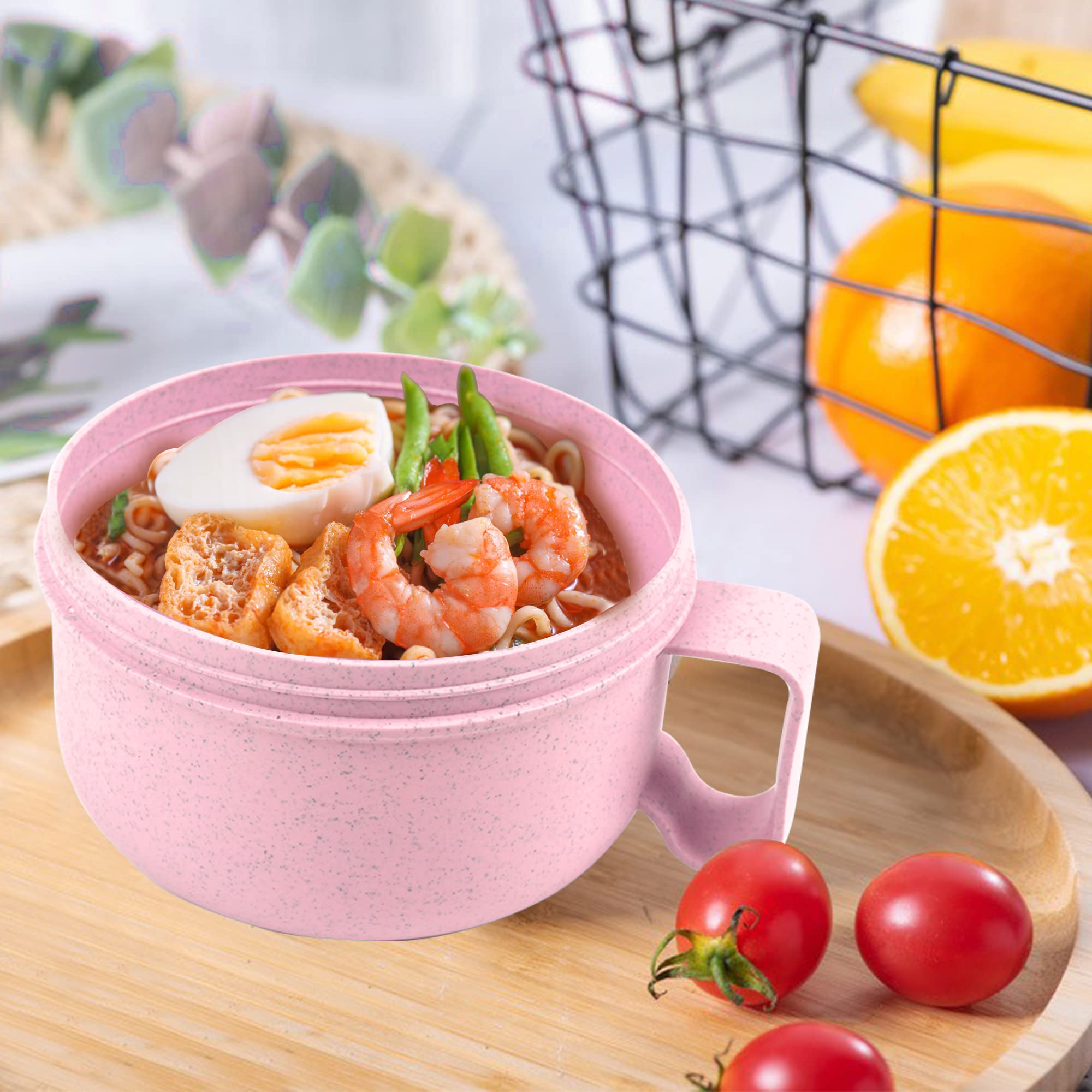 GMAEURL Microwave Ramen Bowl Cooker With Lid Instant Noodle Bowl Soup Bowl Bpa Free/Food Grade For Office College Dorm Room Instant Cooking Dishwasher Safe