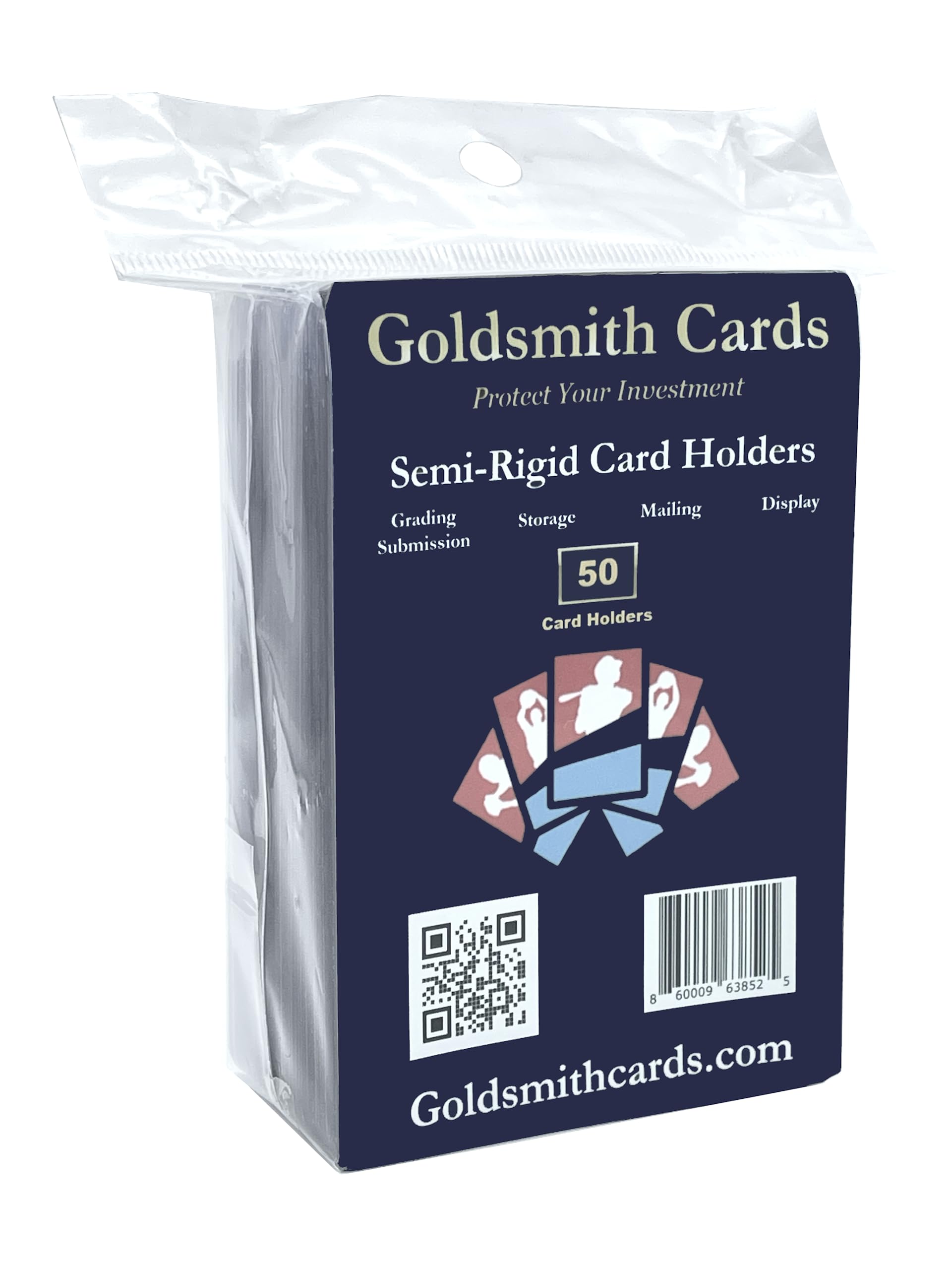 Goldsmith Cards Semi-Rigid Card Holders Size 1 PSA Grading Submission Sleeves (100 Count)