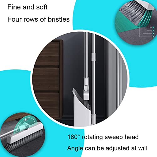 FEMUN,Broom and Dustpan Set,Kitchen Broom,Broom and Dustpan Set Heavy Duty,Cheap Broom,Folding Broom,Broom Set-Applicable to Bedroom, Living Room, Office, Study, Classroom, Bathroom, Dining Room。