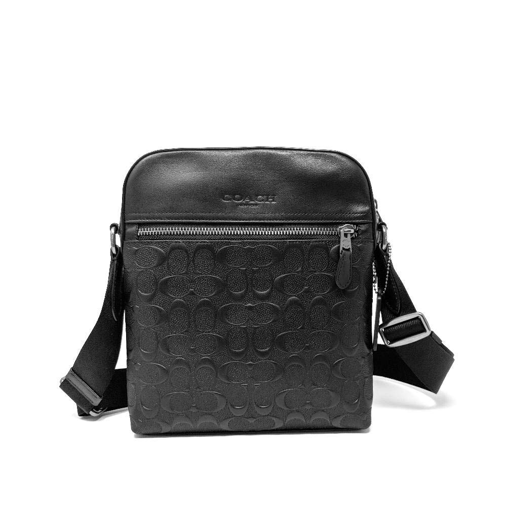 Coach Houston Flight Bag In Signature Leather Black
