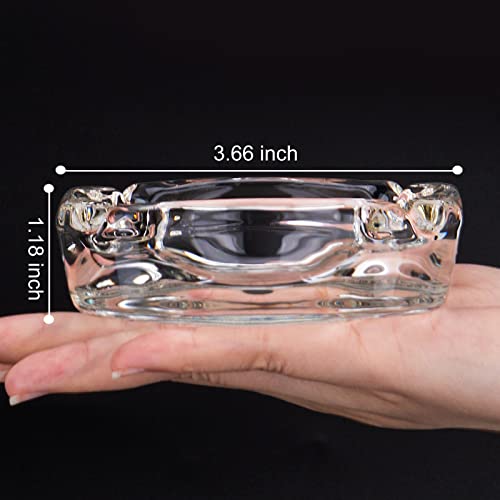 ZKKD Glass Ashtray, Home Ashtrays for Cigarettes, Outdoor Ashtray for Weed, Cigar Cool Ashtrays Cute Ashtray Square Transparent