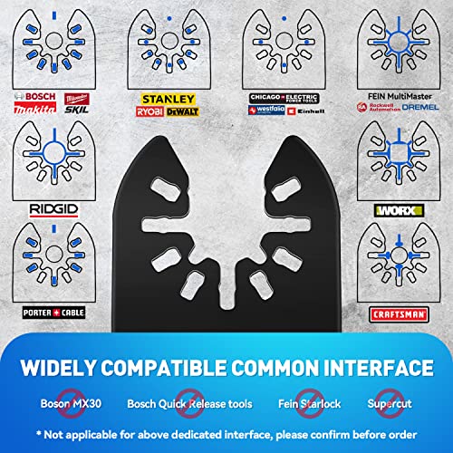 FORCA Multi Tool Blades Kits, 105pcs Universal Oscillating Tools Saw Blades for Wood, Fine Tooth Multitool Blades, Durable High Carbon Steel Fit Milwaukee Dewalt Makita Dremel Bosch 95% Oscillating To