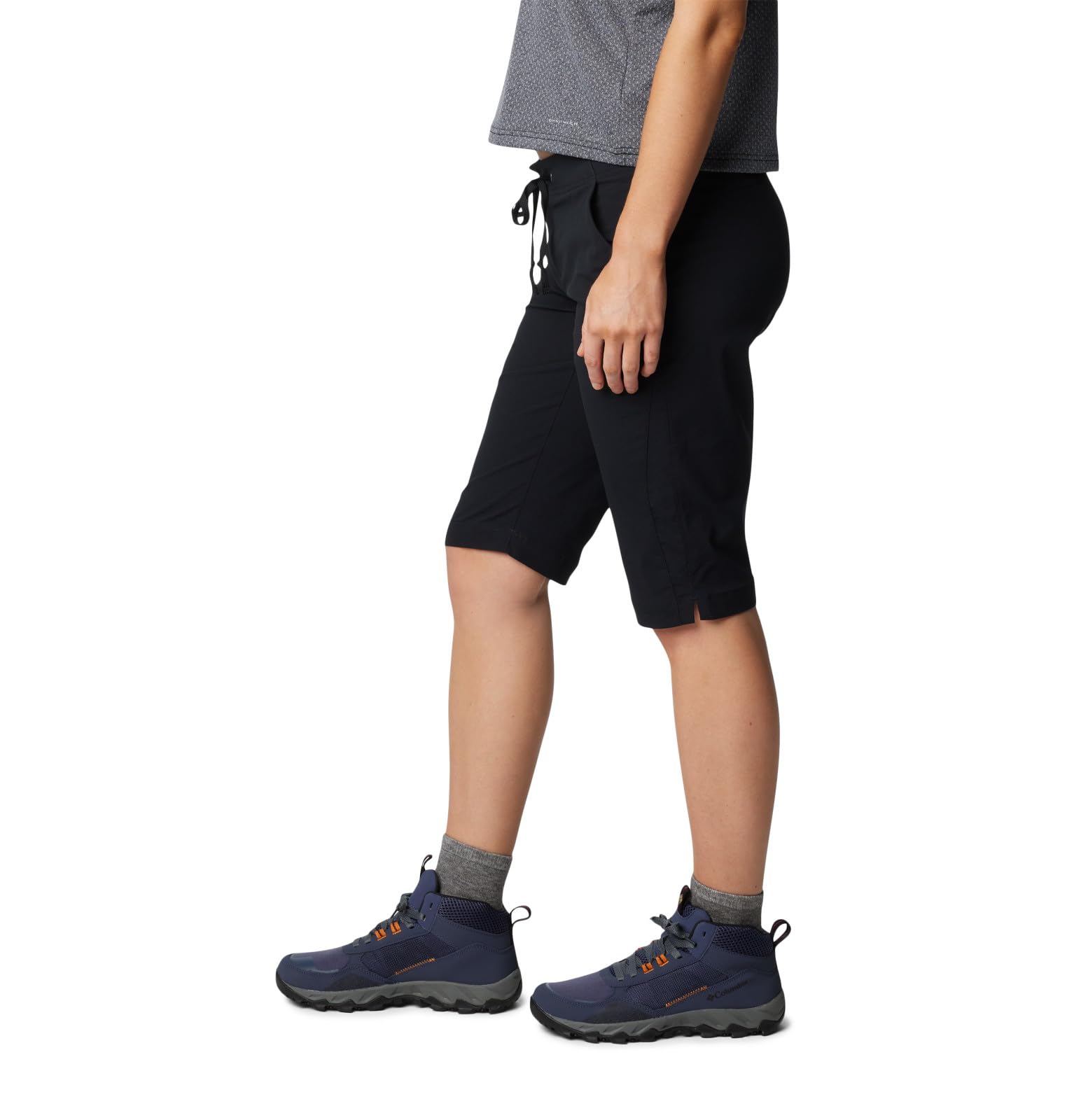 Columbia Women's Anytime Outdoor Long Short Shorts, black, 16x13