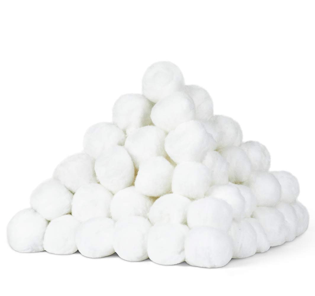 DecorRack 100 Cotton Balls, 100% Pure Cotton for Nail Polish and Make-Up Removal, Applying Oil Lotion or Powder, Perfect for Multi-Purpose Use, Soft and Absorbent (100 Count)