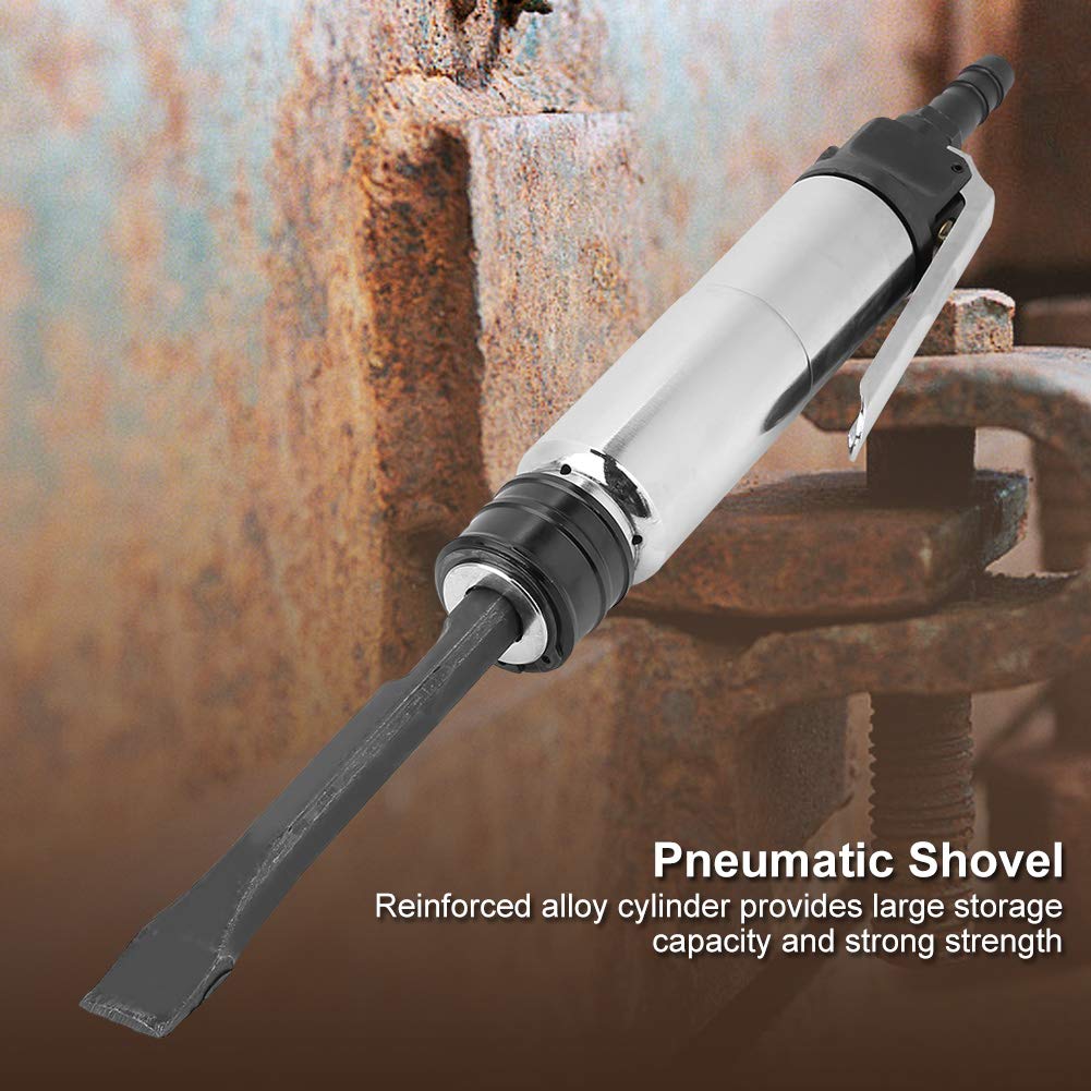 Oumefar Pneumatic Hammer Shovel Tool Industrial Powerful Handle Straight Type Air Chisel Pneumatic Hammer Shovel Tool Set with Straight and Arc Scraper Cutter