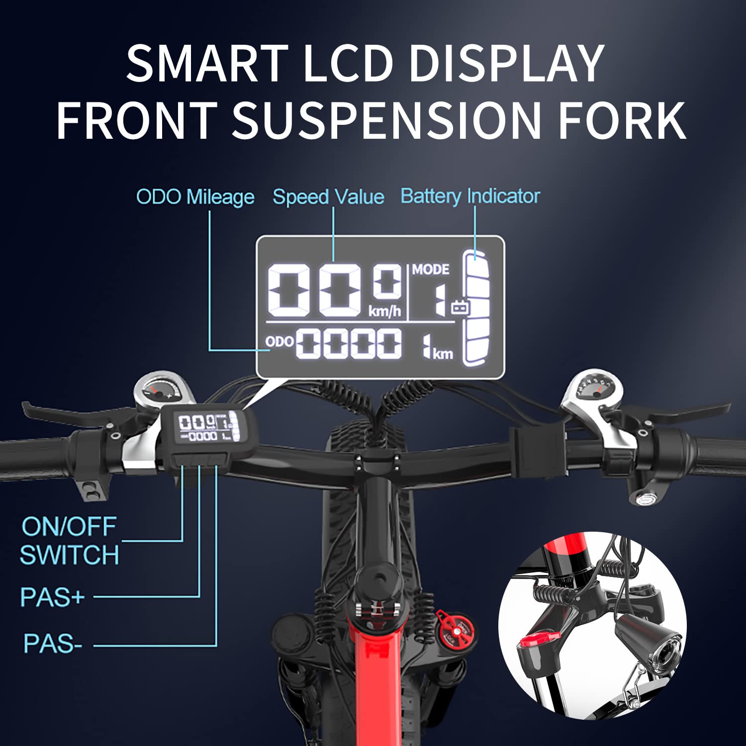 DEEPOWER H26 Folding Electric Bicycle, 1000W Motor 26" Fat Tire Electric Bike, 48V 12.8Ah Removable Lithium Battery, 21-Speed, Up to 30 MPH, Snow Beach Mountain Folding E Bikes