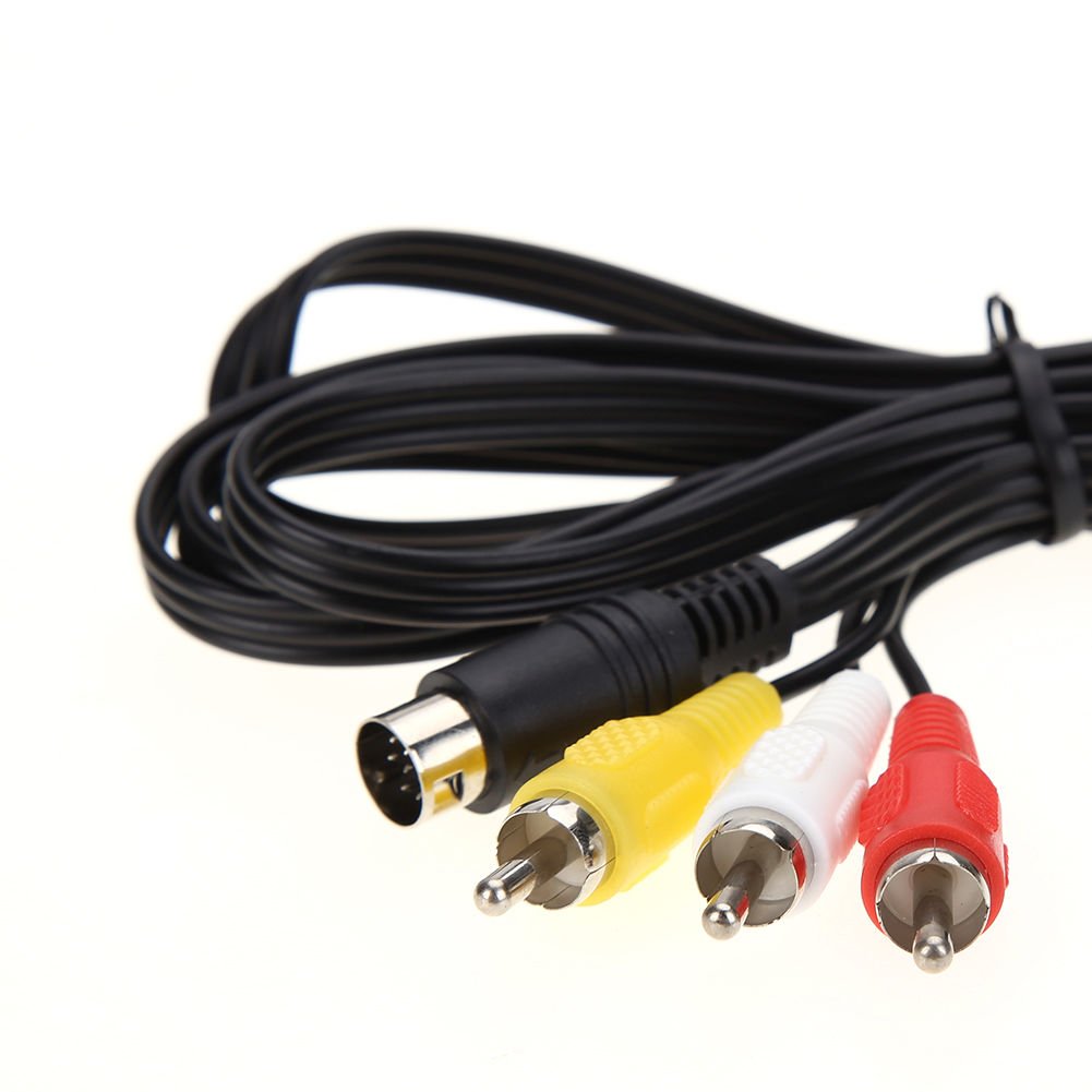 CHILDMORY 1.8m Audio Video AV Wire Cable 9Pin to RCA Connection Cord for Genesis 2 3