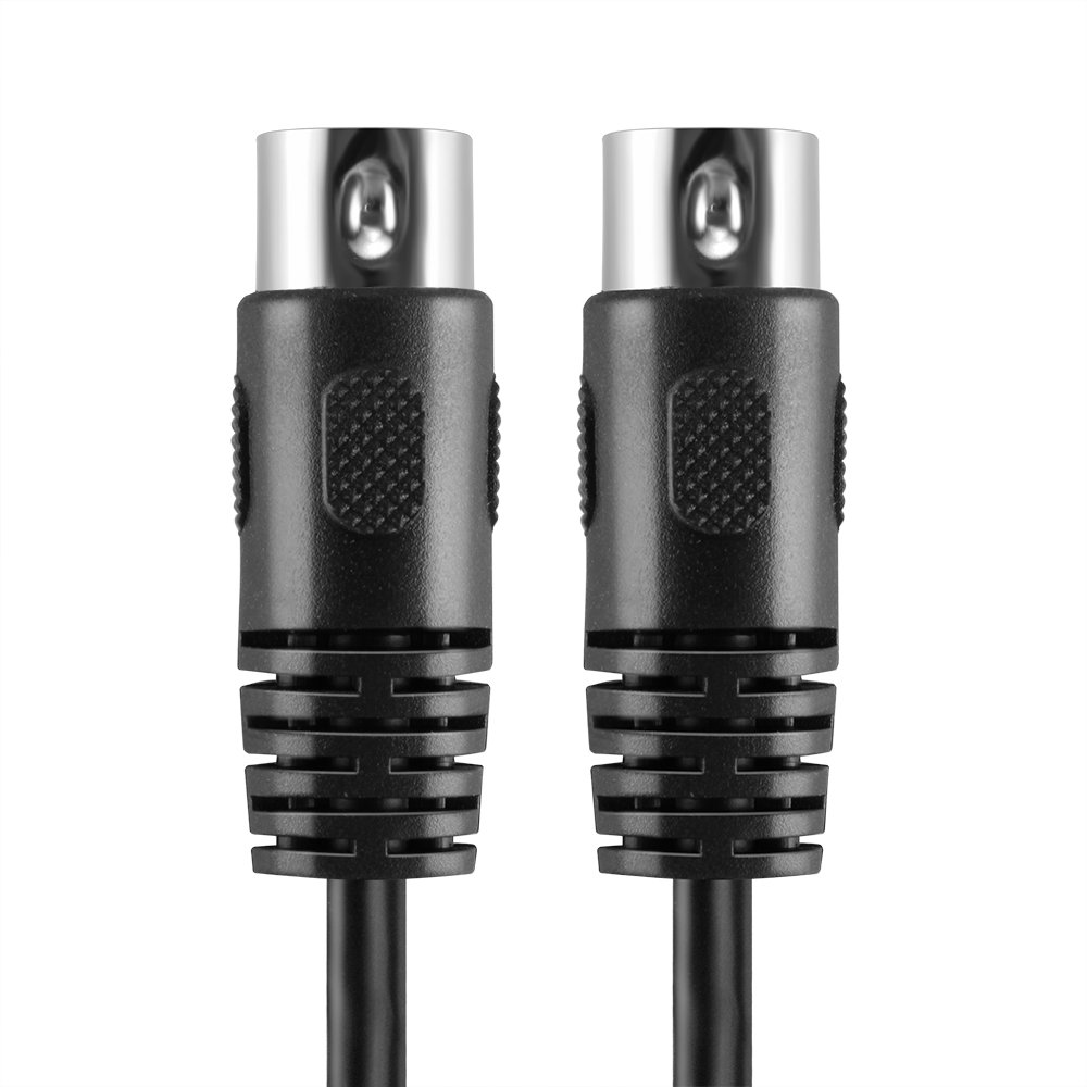 TNP MIDI Cable (1FT) - 5 Pin DIN Male Audio MIDI to MIDI Connector Interface Jack Plug Wire Cord