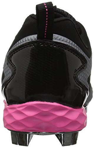 Rawlings Girl's Capture Baseball Shoe, Black/Pink, 3.0 M US Little Kid