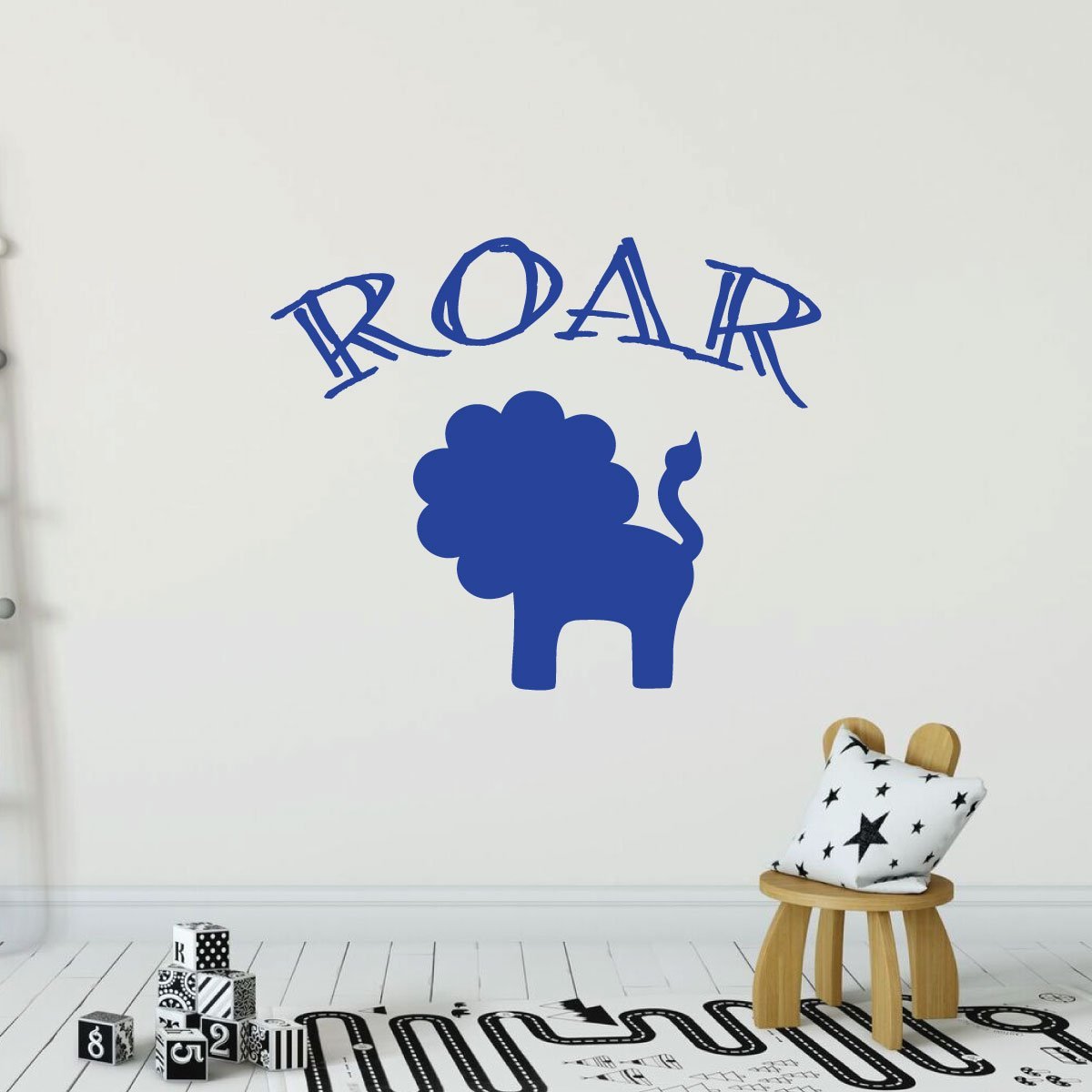 Children's Room Wall Decal - Lion Roar- Boys or Girl's Bedroom Decoration, Playroom or Nursery Room Decor