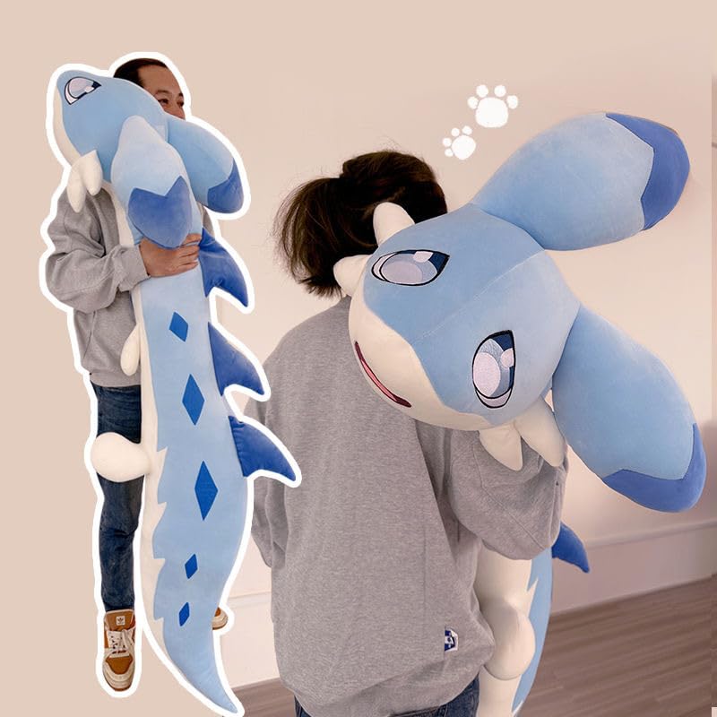 HuaHuoAye Chillet Plush Toy Doll Throw Pillow Giant Soft Cute Fluffy Suitable for Gifts (5 Feet Long), Large, Blue