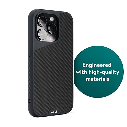 Mous - Case for iPhone 14 Pro - Carbon Fiber - Limitless 5.0 - Protective iPhone 14 Pro Case MagSafe Compatible - Shockproof Phone Cover