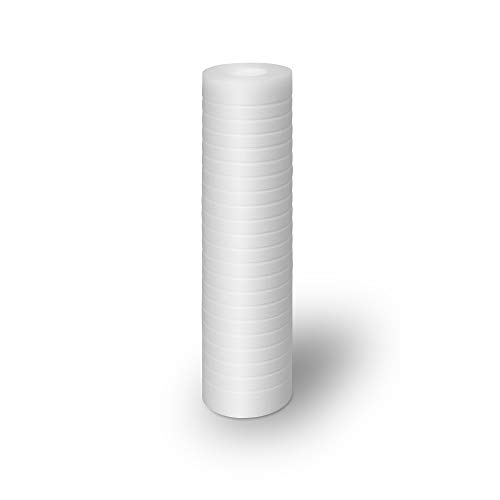 Grooved Sediment Water Filter Cartridge by Ronaqua 10"x 2.5", Four Layers of Filtration, Removes Sand, Dirt, Silt, Rust, made from Polypropylene (2 Pack, 5 Micron)