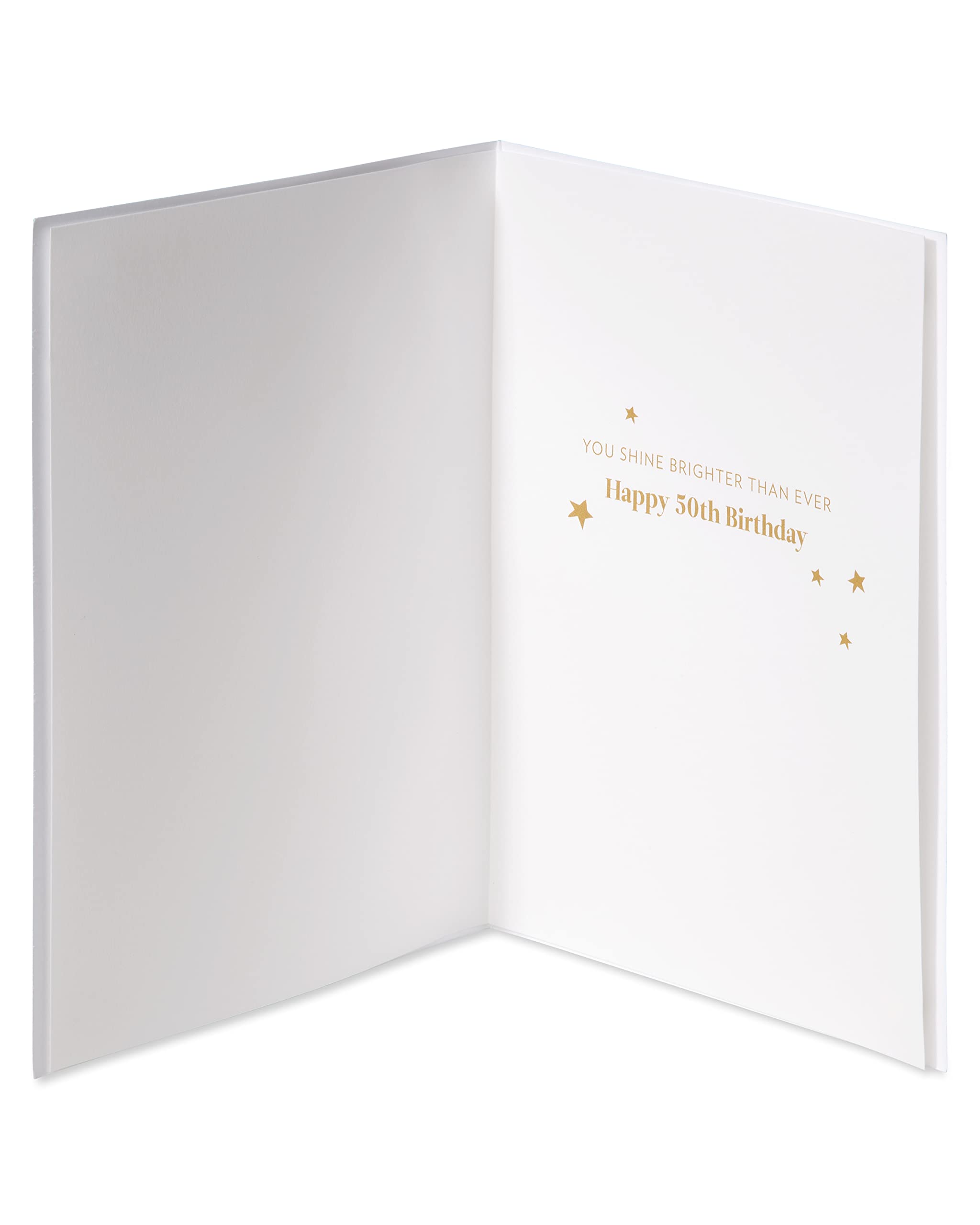 Papyrus 50th Birthday Card (You Shine Brighter Than Ever)