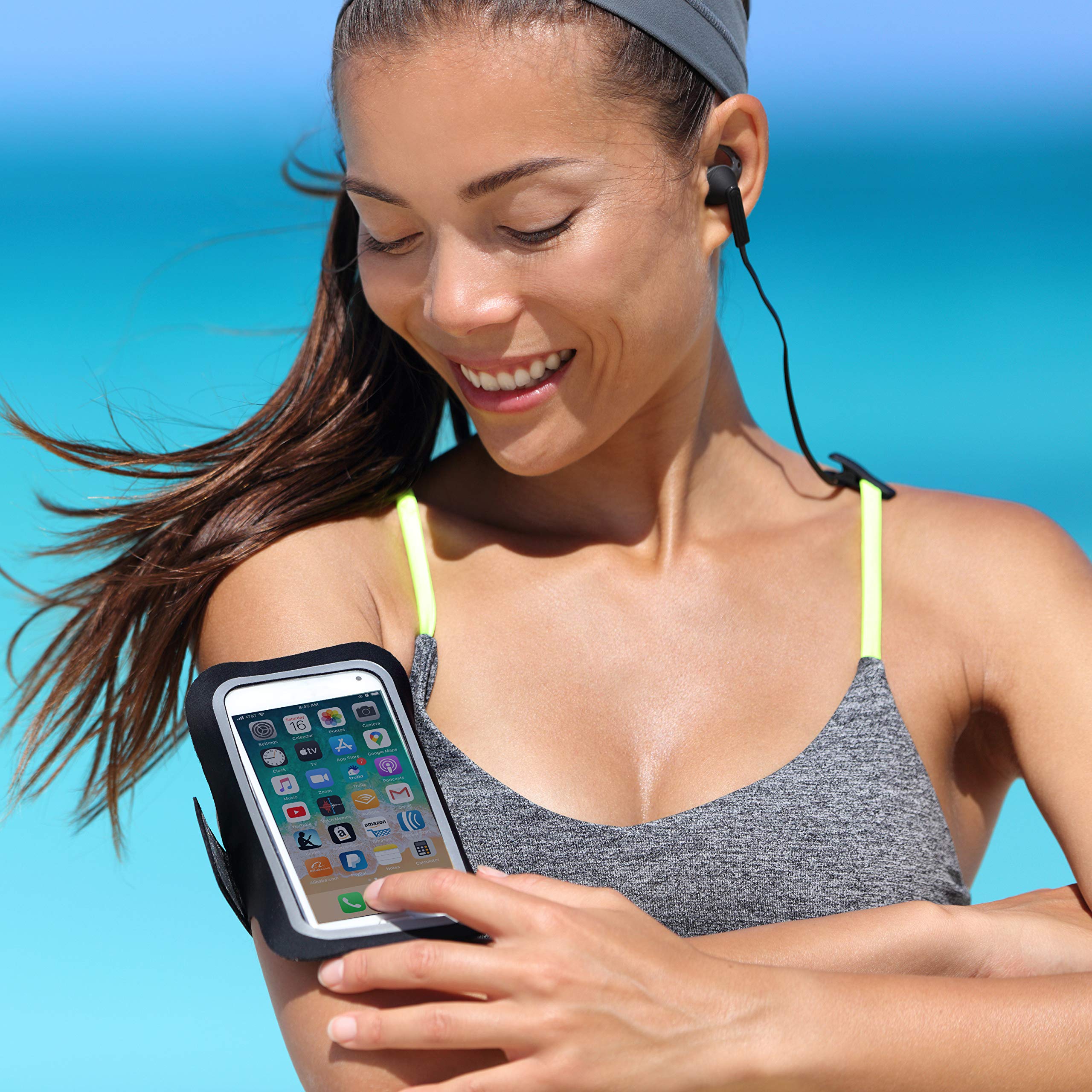 Dapper&Doll Dapper&Doll Cell Phone Armband iPhone Holder for Running & Gym - Fits Max Plus Mini SE (12/11/X/XS/XR/8/7/6/5) Galaxy S Ultra Plus Lite Edge Note (21/20/10/9/8/7/6/5)