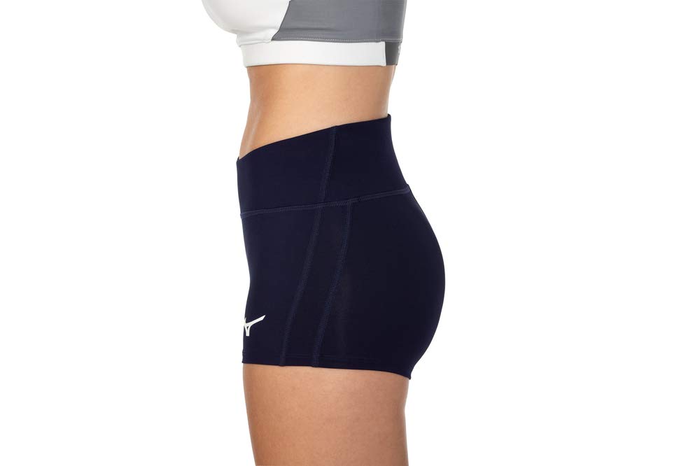 Mizuno Women's Apex 2.5" Inseam Volleyball Short, Navy, Medium
