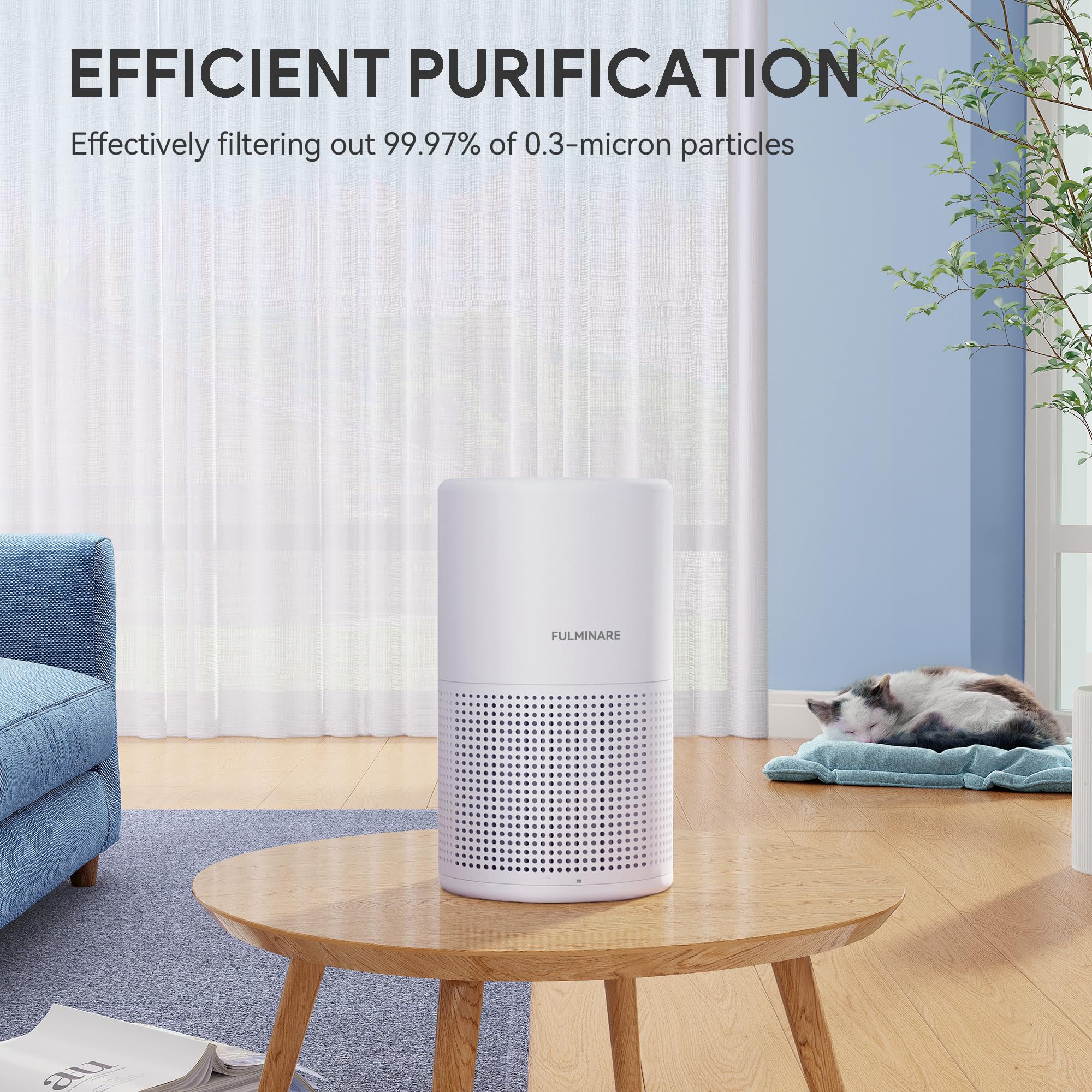 FULMINARE Air Purifiers for Bedroom H13 True HEPA Air Filter Replacement.