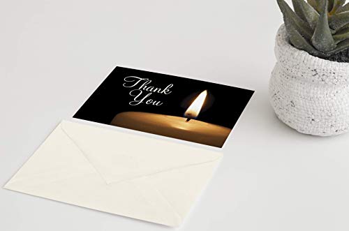 MPC Brands Funeral Thank You Cards - Sympathy Bereavement Thank You Cards With Envelopes - Message Inside (50, Religious)