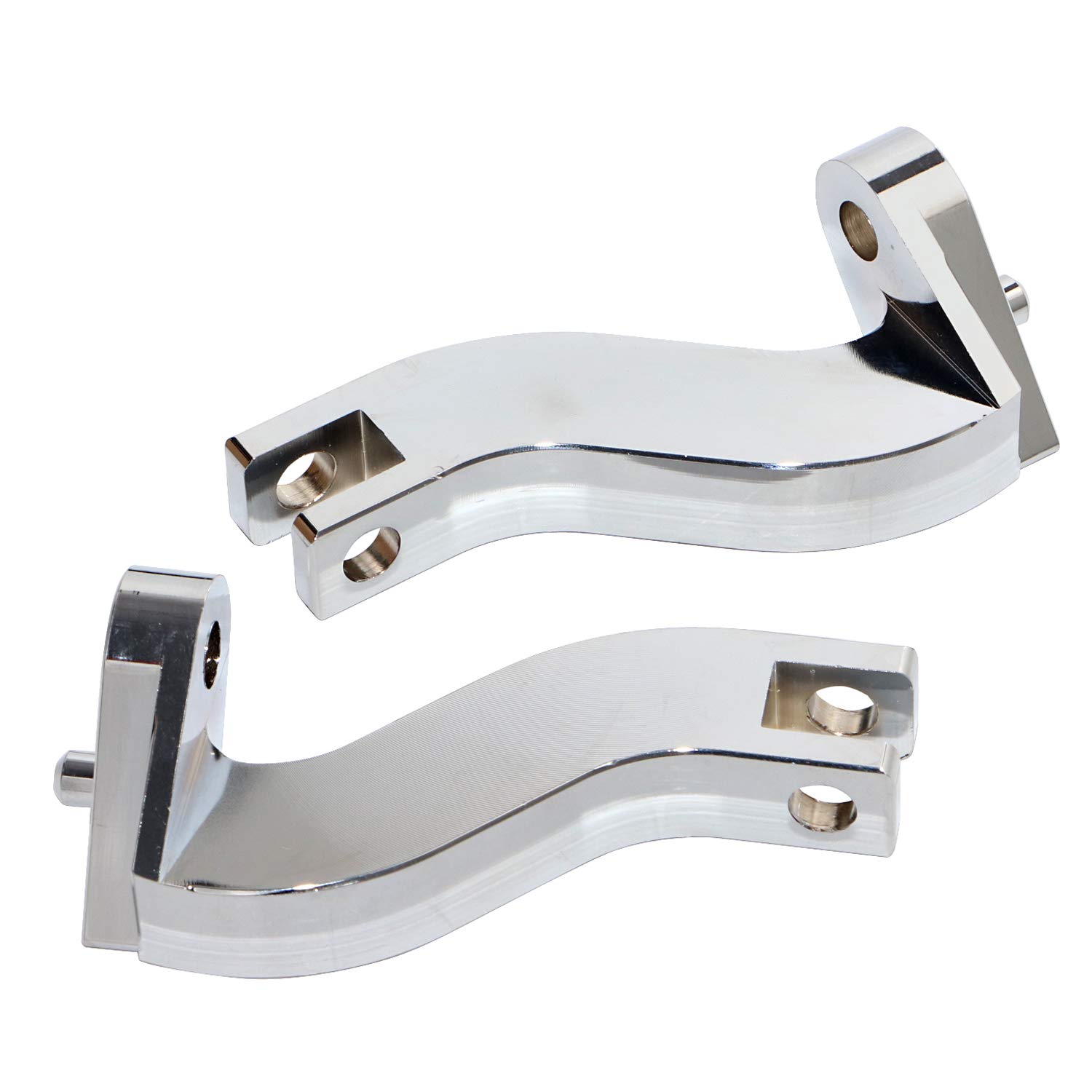 CNC Cut Passenger Rear Foot Peg Mount Kits For Harley Touring FLHT FLHR FLTR FLHX 1993-2018(Replaces HD# 50198-97B) (Chrome)