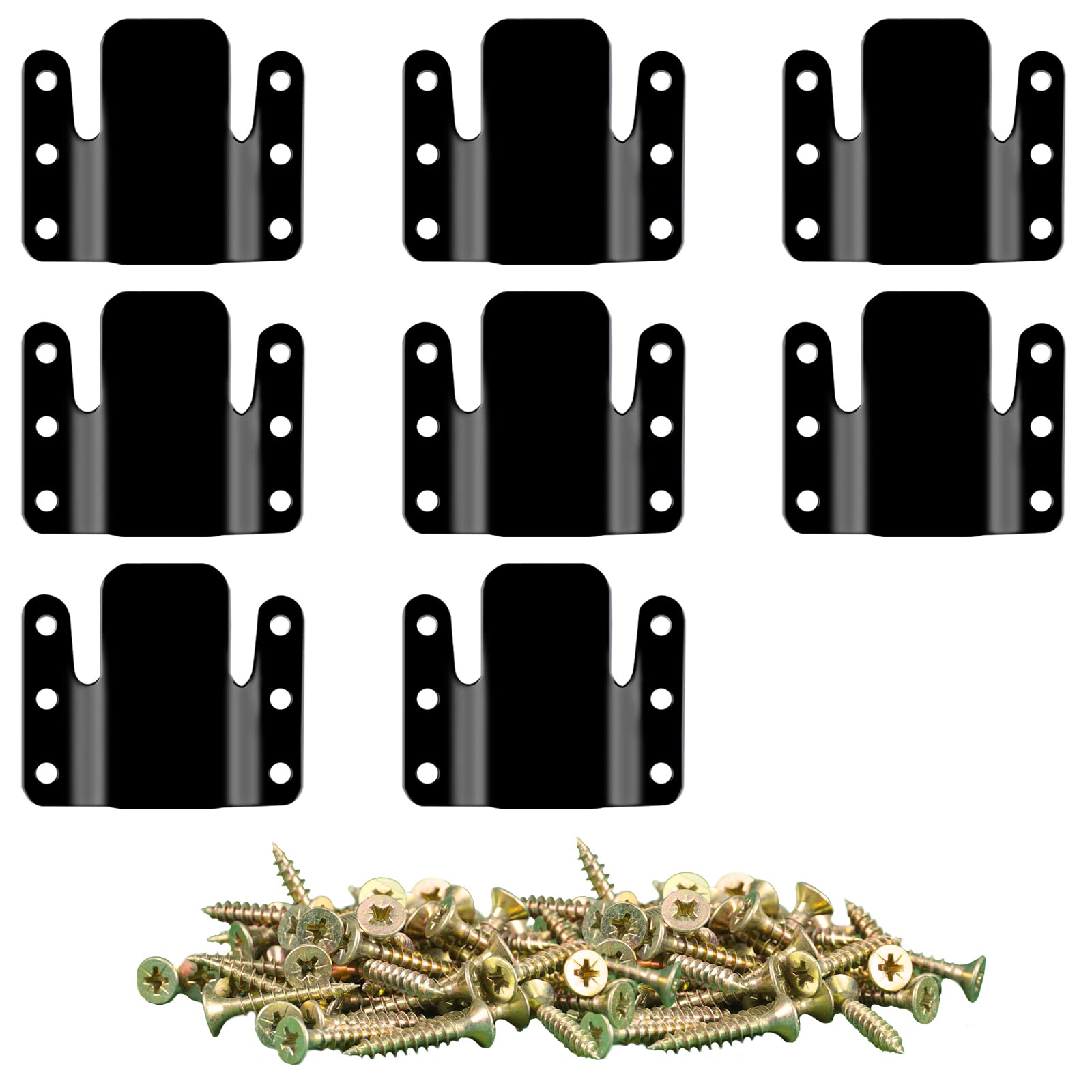 DEEPDREAM 8 Pcs Sectional Couch Connectors Metal Couch Clips Sofa Connector Interlocking Furniture Connector with 50 Pcs Screws…
