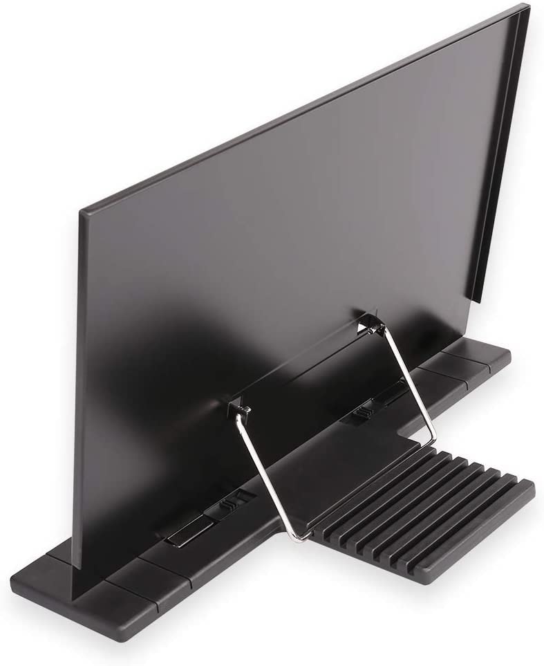 H&S Metal Book Holder - Adjustable Cookbook Stand for Reading - Foldable & Portable Recipe Book Rest