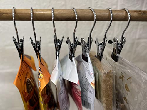 HAIZLUOP Boot Hangers for Closet, Boot Clips Hooks for Hanging Boots, Metal Hanger Clips, Chrome, 4 Pack
