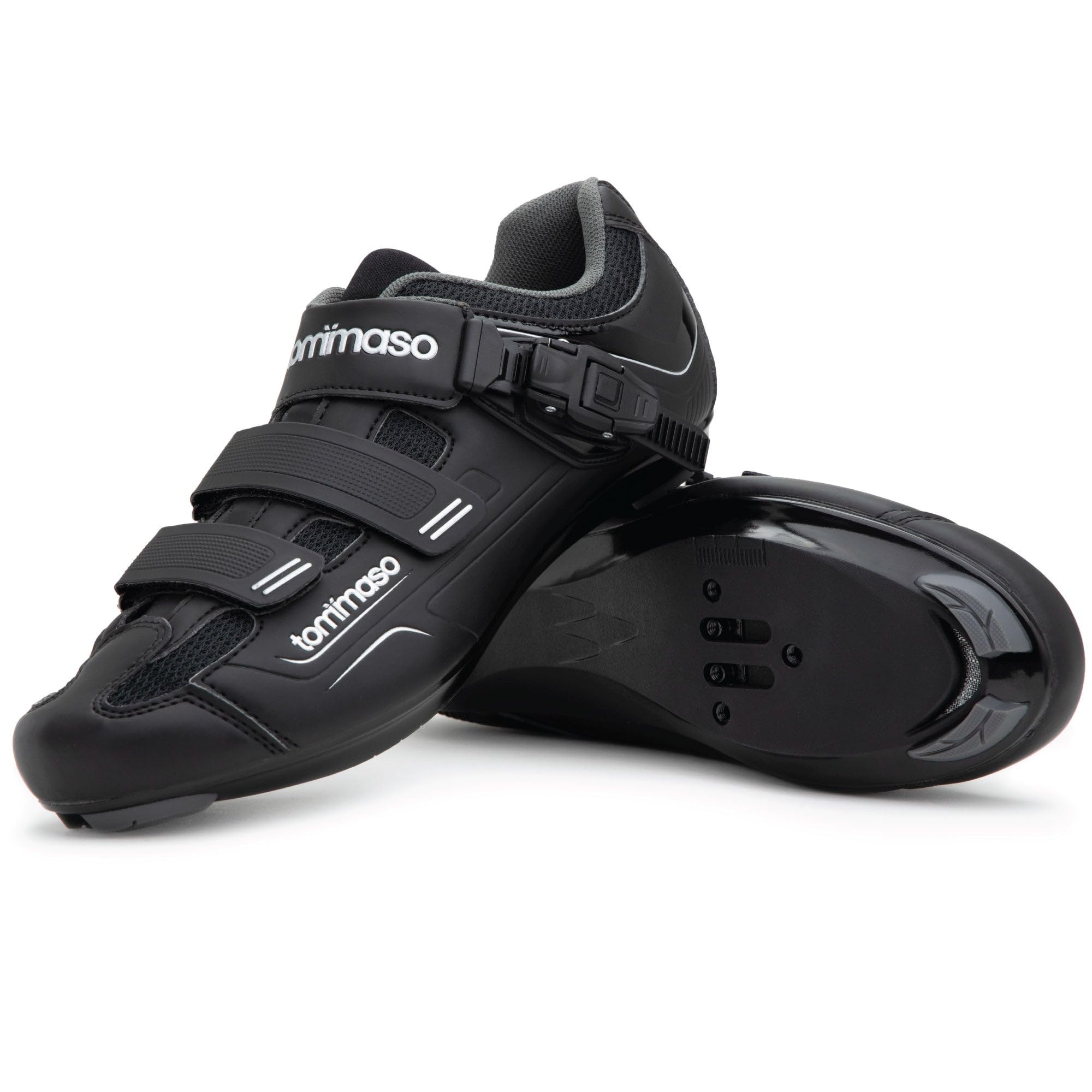 Tommaso Strada Men's Peloton Shoes & SPD Men's Cycling Shoes—2-in-1 Cycle Shoes—Works with Delta & SPD—Cycling Shoes for Men— Indoor Cycling Shoes—Road Bike Shoes for Men Cycling—Size US 11.5-12
