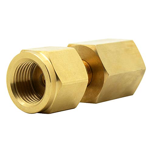 Gurlleu Universal CGA580 to CGA320 CO2 Cylinder Inlet Adapter Carbon Dioxide Tank to Argon Flowmeter Regulator Fittings (Female Thread)
