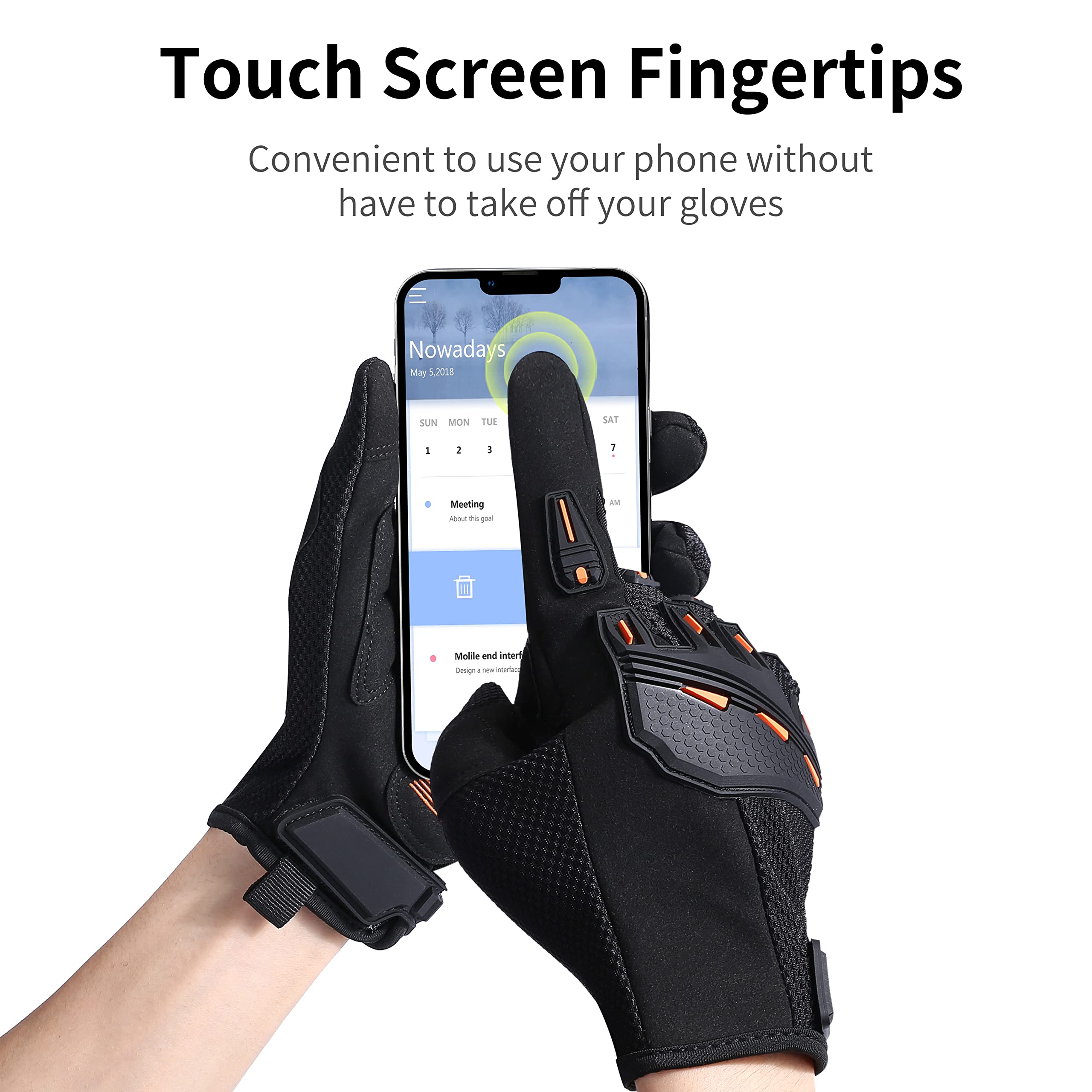 FEAR GEAR Mechanix Gloves For Men,Durable Touchscreen Safety Work Gloves Men,Flexible Grip For Gardener,Yard Chores,Orchard