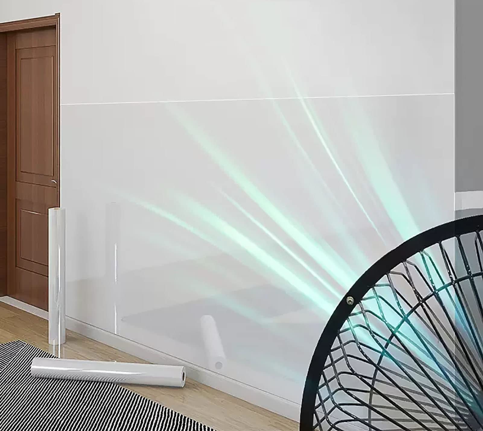Electrostatic Absorption Wall Protective Film,Removable Clear Wall Protector Oil Proof Waterproof Sticker Furniture Protective Film Sticker, Heat Resistant Anti Scratch Wallpaper (Size : 120x1000cm)