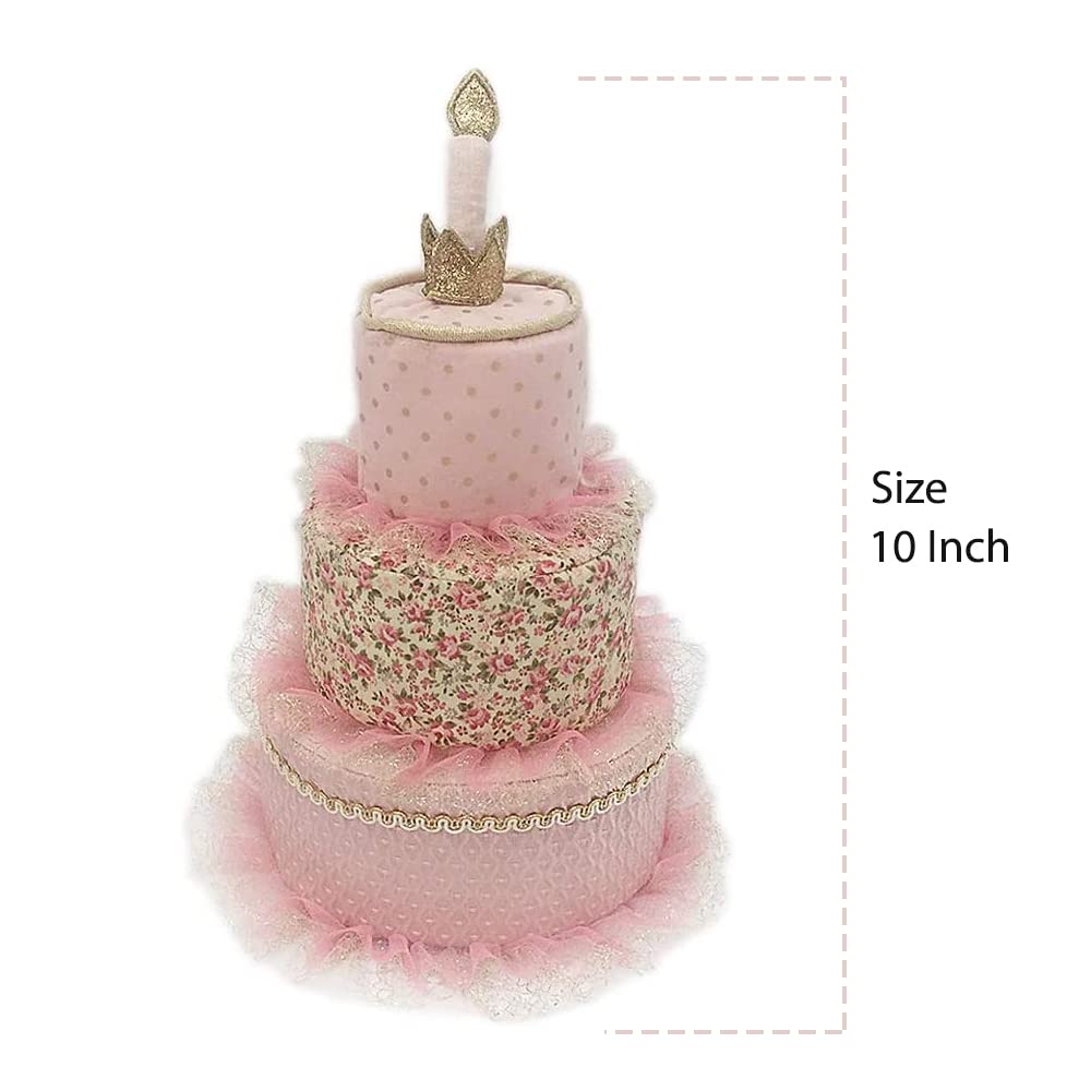 Mon Ami “Marie Antoinette” Birthday Party Cake Stacker – 10” with 3 Tiers, Birthday Cake Pretend Play Set for Toddlers, First Birthday Gift for Kids