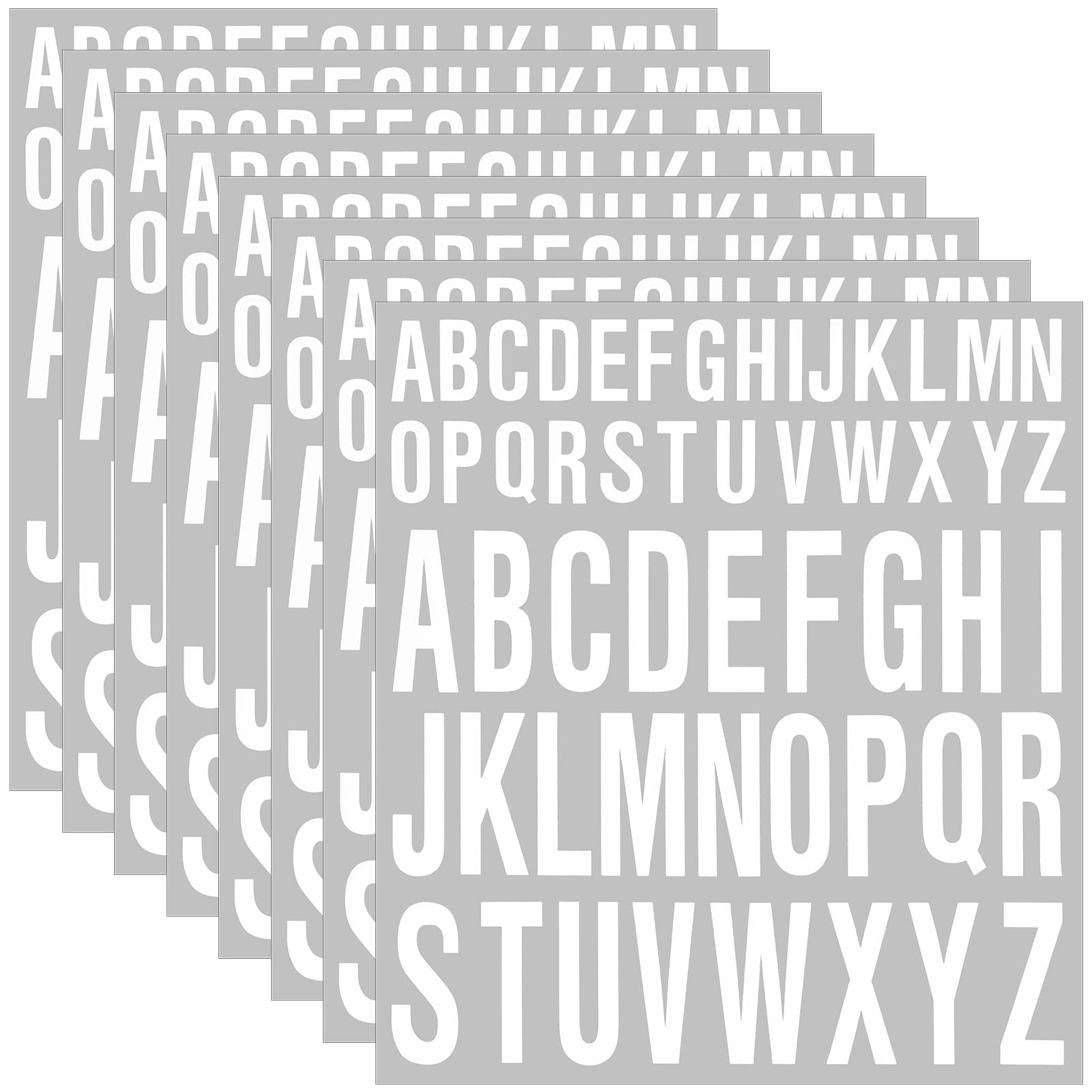Gersoniel 8 Sheet Halloween Letter Stickers Alphabet Sticker Self Adhesive Letters Vinyl Letter Decals Stick on Letters for Poster Board Sign Craft Mailbox Wal Decor(2 Inch, 3 Inch,White)