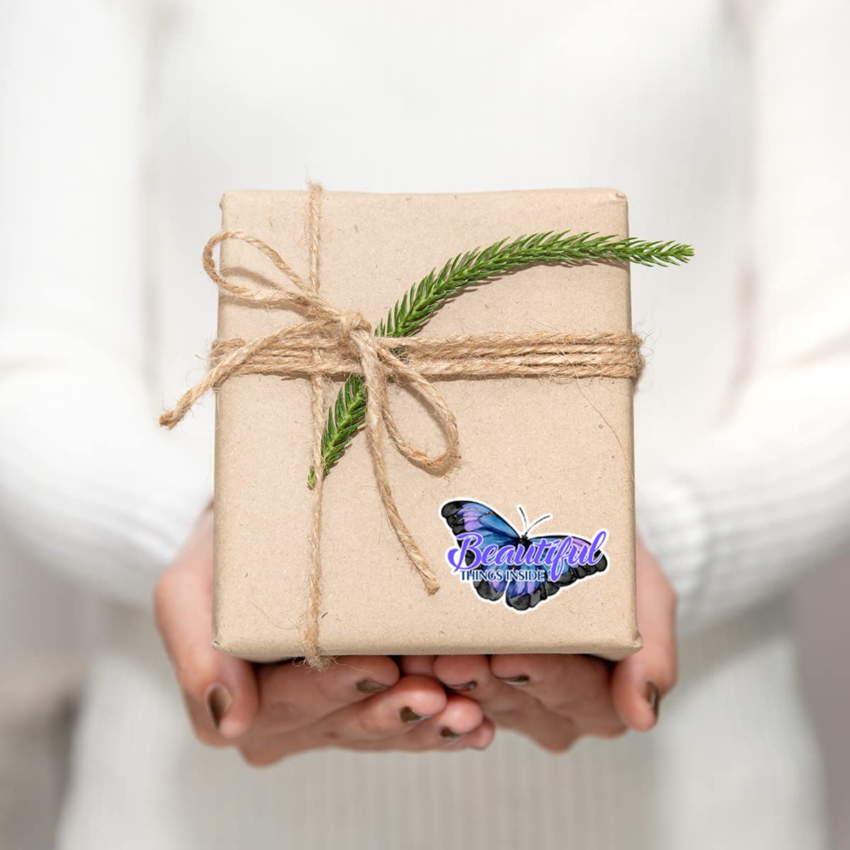 Funny Beautiful Things Inside Butterfly Small Business Stickers, Mail Stickers, Thank You Stickers, Packaging Stickers, Mail Envelopes Shipping Stickers for Small Business,500 PCS