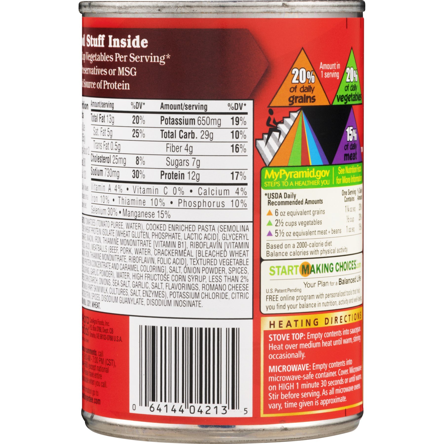 Chef Boyardee, Jumbo Spaghetti and Meatballs, 14.5-Ounce Can (Pack of 6)