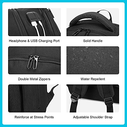 LOVEVOOK Laptop Backpack for Women Men, Classical 17" Laptop Bag for Work Travel, Fashion Daypack