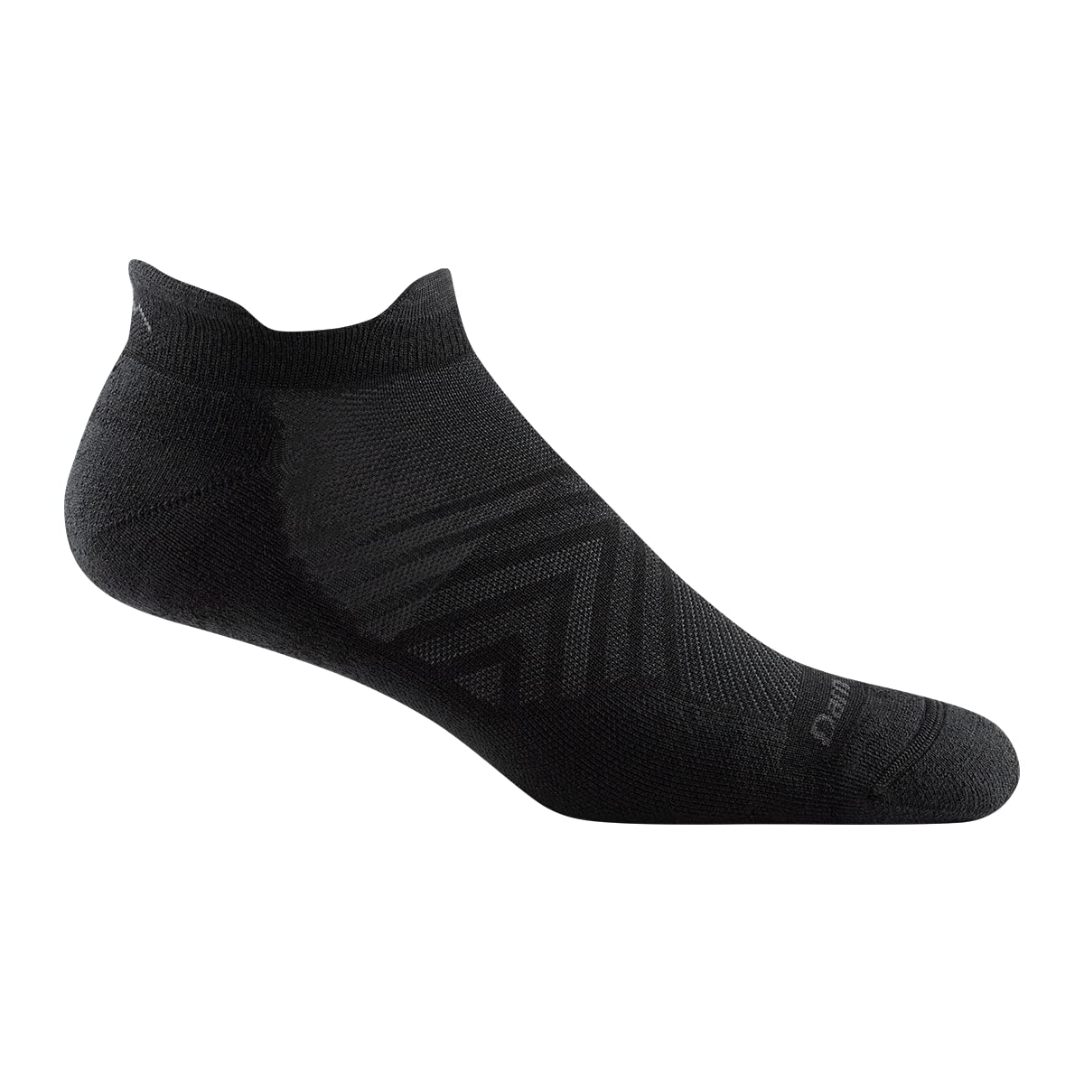 Darn Tough Men's Run No Show Tab Ultra-Lightweight with Cushion Sock (Style 1039) - Black, Medium