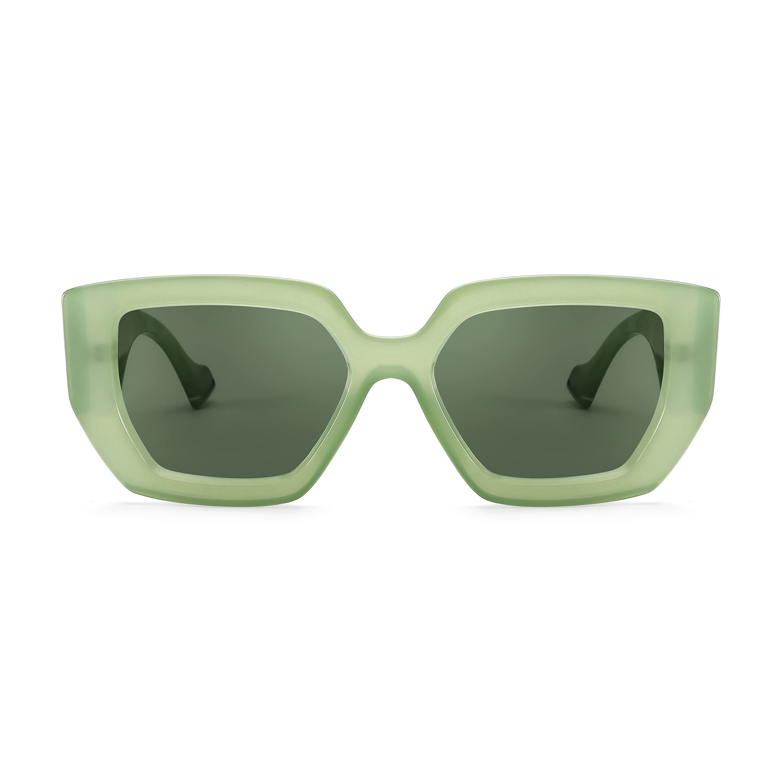 FEISEDY Oversized Square Sunglasses for Women Men Thick Frame Shades B4074
