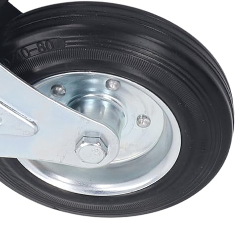Fafeicy Stair Climbing Wheel, 6 Inch 300LBS Load Capacity Triangular Rubber Caster, Slip Resistant, Galvanized Iron Hub, Solid Tire for Stairs, Fafeicycpav6mgnh1