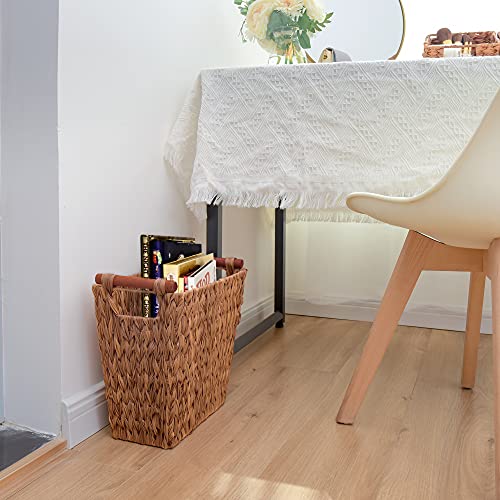 GRANNY SAYS Bundle of 2-Pack Woven Wastebasket for Organizing & 2-Pack Woven Storage Baskets for Bathroom