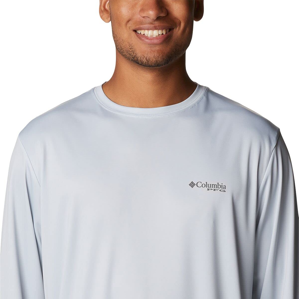 Columbia Men's Big & Tall Terminal Tackle PFG Fish Flag LS, Cool Grey/City Grey, 4X Big Tall