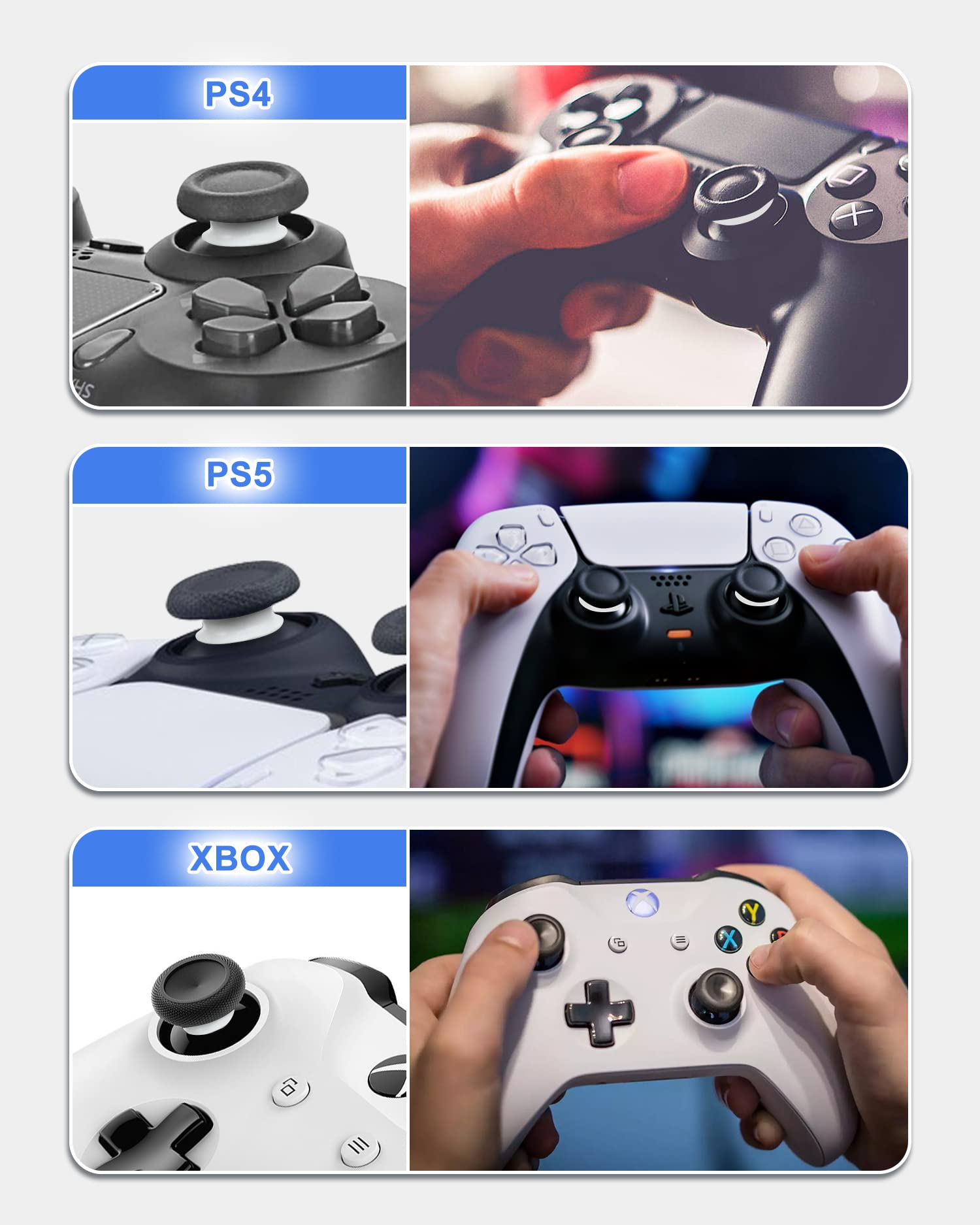 DEVASO 20 Pcs Joystick Protectors, Invisible Protection During Gaming, Silicone Elastic Joystick Protective Ring Compatible with PS5 VR2/Steam Deck/ROG Ally/Switch Pro/Xbox/PS4/PS5
