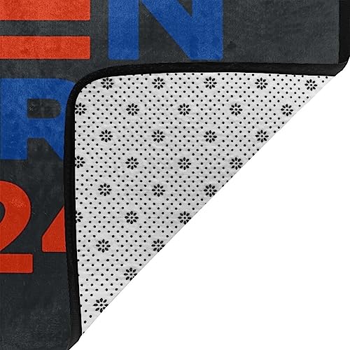 Joe Biden 2024 Carpet Non-Slip Doormat Flannel Floor Mat for Office 36 X 24 in & 72 X 48 in